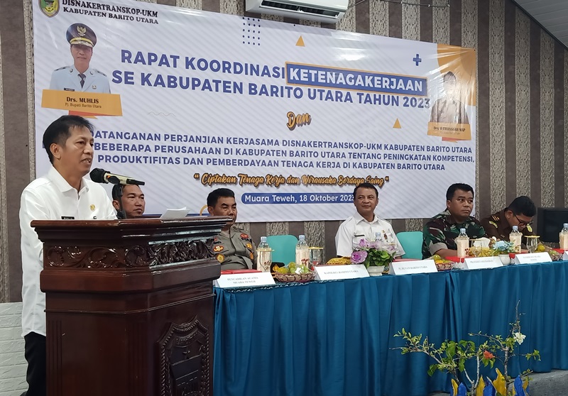Pj Bupati Buka Rakor Ketenagakerjaan se Barito Utara - Fakta Hukum Indonesia
